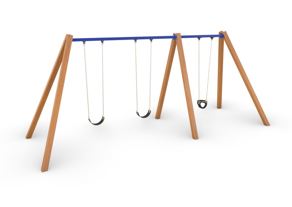 Timber Triple Swing | Activity Playgrounds