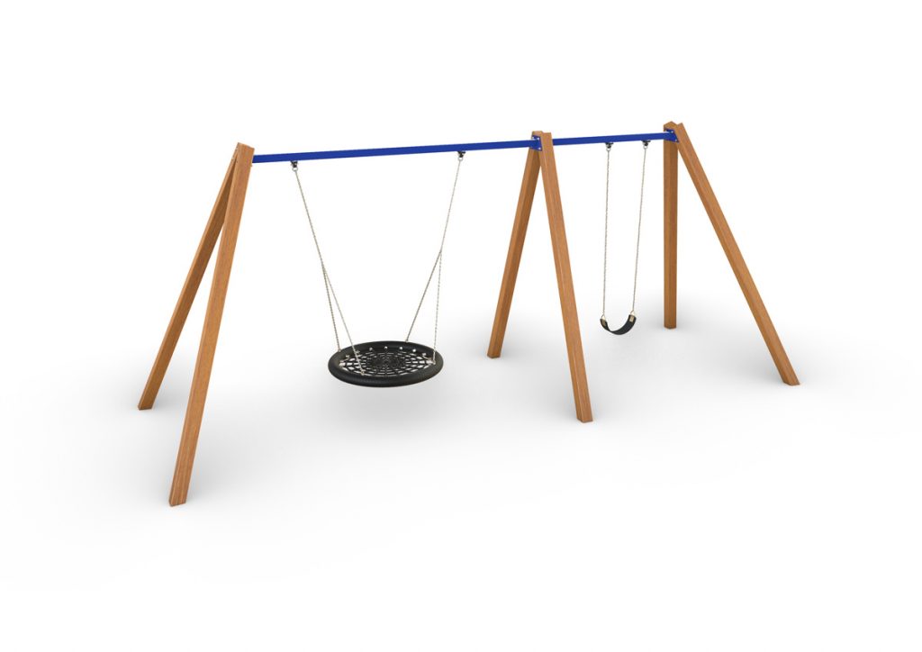 Timber Birds Nest With Single Swing | Activity Playgrounds