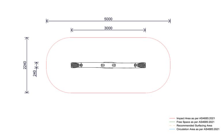 AP7032B - Natural Timber Seesaw 3000 | Activity Playgrounds