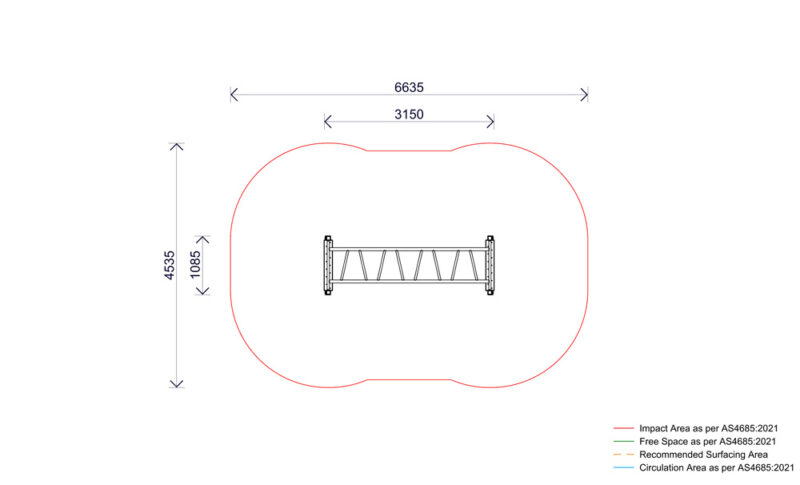 AP7201A Zig Zag Monkey Bars | Activity Playgrounds
